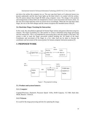 Gesture Based Interface Using Motion and Image Comparison | PDF