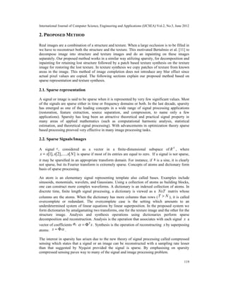 REMOVING OCCLUSION IN IMAGES USING SPARSE PROCESSING AND TEXTURE SYNTHESIS | PDF | 3-D Graphics ...