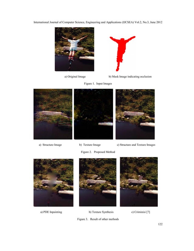 REMOVING OCCLUSION IN IMAGES USING SPARSE PROCESSING AND TEXTURE SYNTHESIS | PDF | 3-D Graphics ...