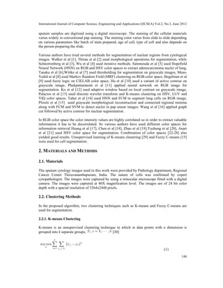 SEGMENTATION OF LUNG GLANDULAR CELLS USING MULTIPLE COLOR SPACES | PDF