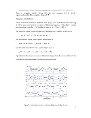 ANTI-SYNCHRONIZATION OF HYPERCHAOTIC BAO AND HYPERCHAOTIC XU SYSTEMS VIA ACTIVE CONTROL | PDF