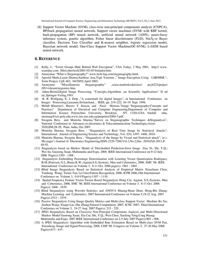 A Review On Blind Still Image Steganalysis Techniques Using Features