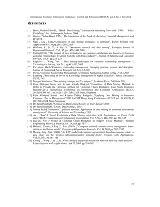 APPLYING DATA MINING IN CUSTOMER RELATIONSHIP MANAGEMENT | PDF