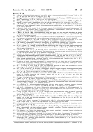 Fog attenuation penalty analysis in terrestrial optical wireless ...