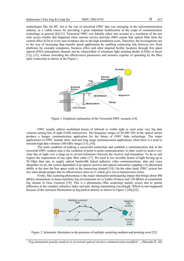 Fog attenuation penalty analysis in terrestrial optical wireless communication-modified duo ...
