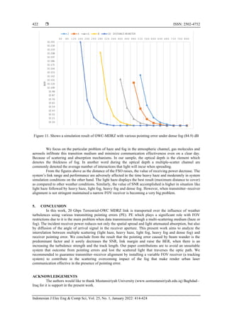 Fog attenuation penalty analysis in terrestrial optical wireless communication-modified duo ...