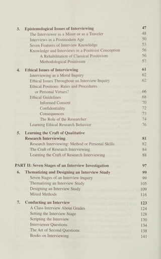 Interviews Learning The Craft Of Qualitative Research Interviewing 2nd ...