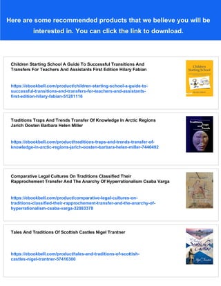 Transfer Transitions And Transformations Of Learning Howard Middleton ...