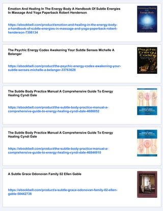 A Subtle Energy Field Guide Joness Jones Eric W Thompson | PDF