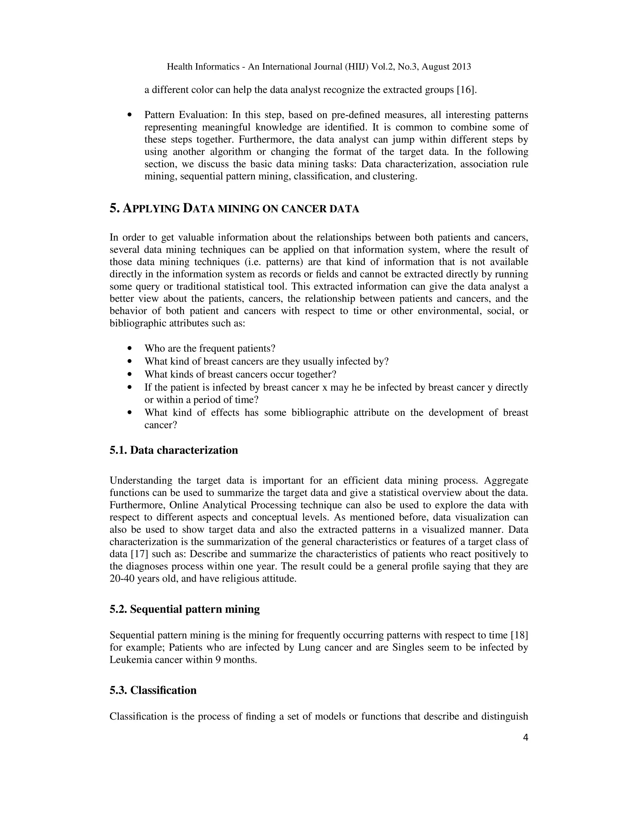 A KNOWLEDGE DISCOVERY APPROACH FOR BREAST CANCER MANAGEMENT IN THE ...