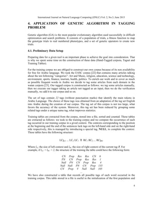 Genetic Approach For Arabic Part Of Speech Tagging | PDF