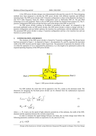 Design of Ku-band power divider using Substrate Integrated Waveguide ...