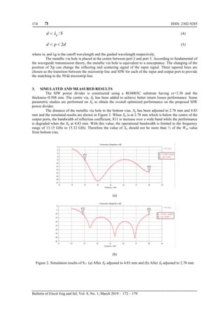 Design of Ku-band power divider using Substrate Integrated Waveguide technique | PDF