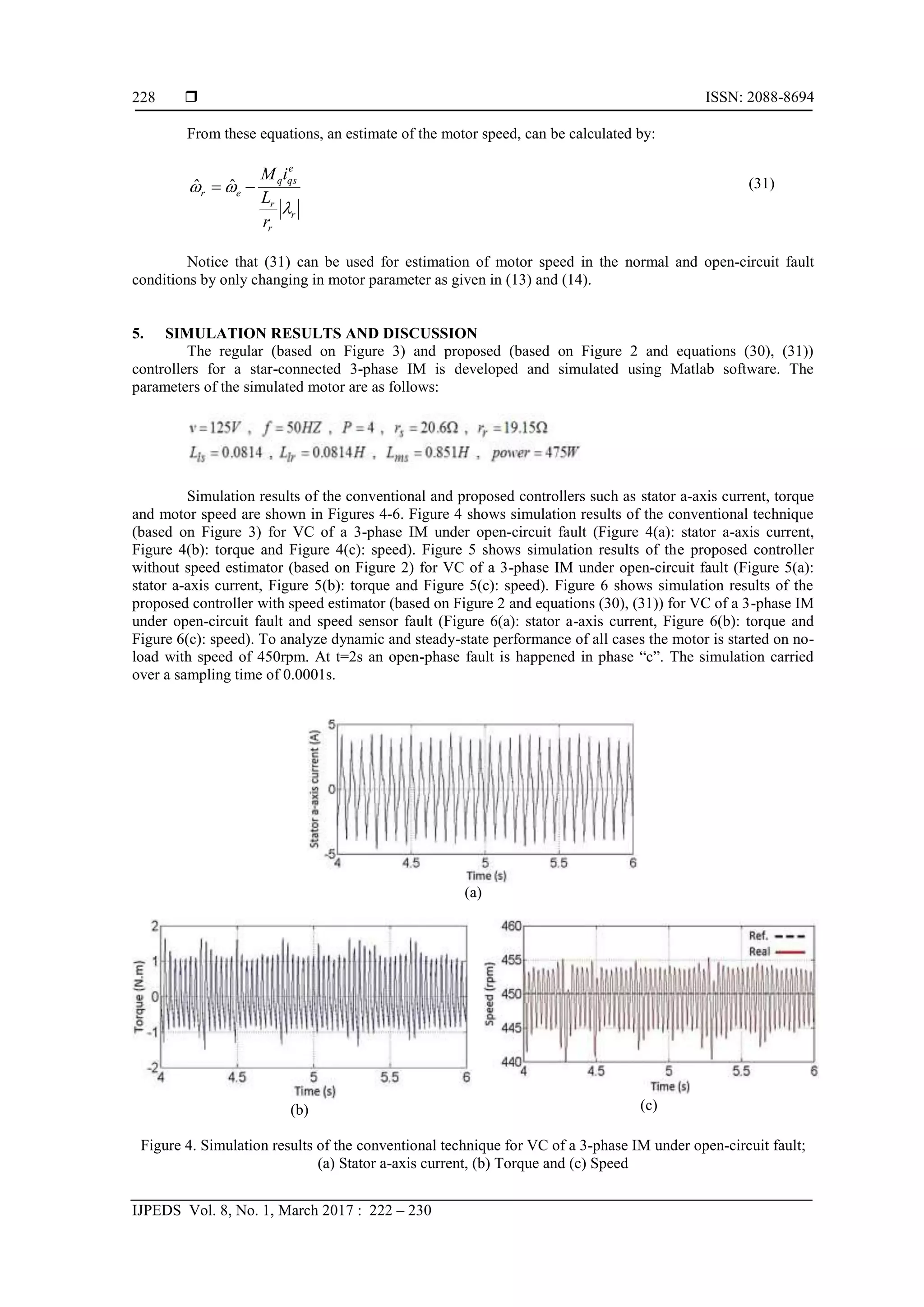 Speed Control Of 3 Phase Induction Motors Under Fault Conditions