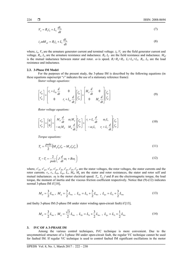 Speed Control of 3-phase Induction Motors under Fault Conditions Supplied by Wind Turbine Using ...