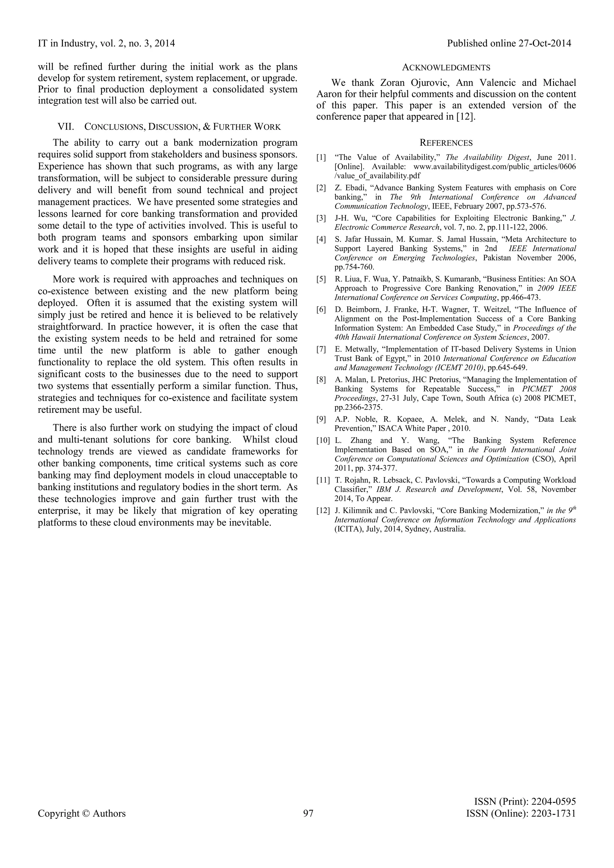 Core Bank Transformation in Practice | PDF