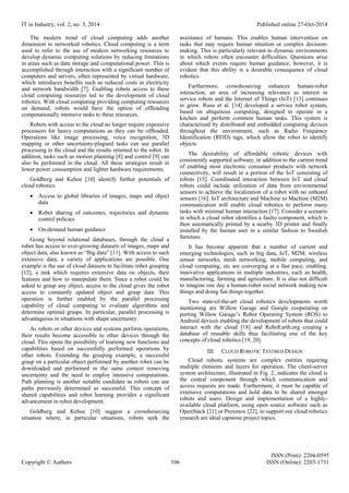 Design of an IT Capstone Subject - Cloud Robotics | PDF