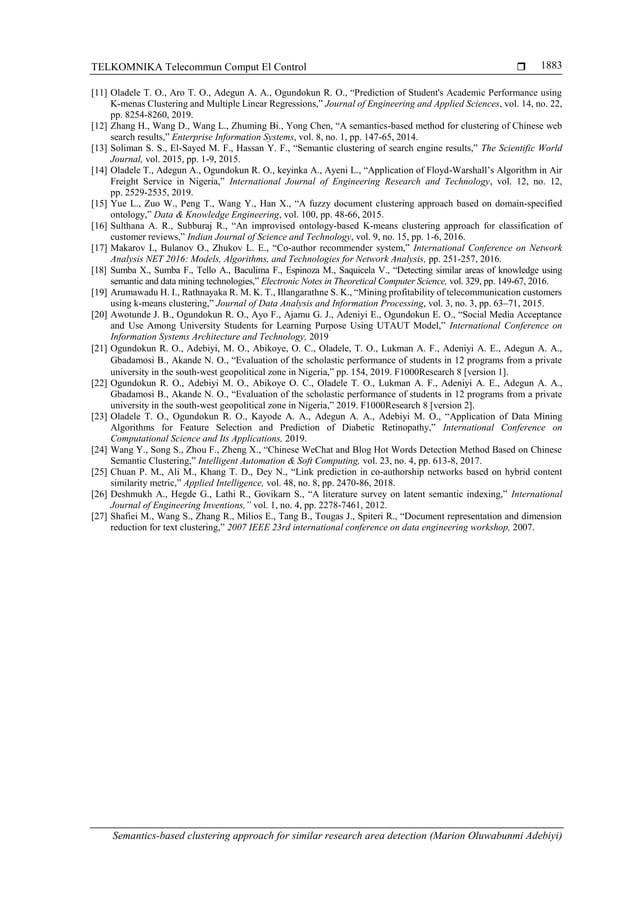 Semantics Based Clustering Approach For Similar Research Area Detection 6331