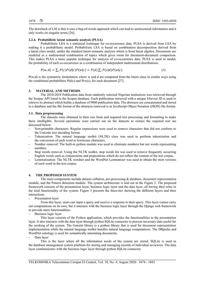 Semantics-based clustering approach for similar research area detection | PDF