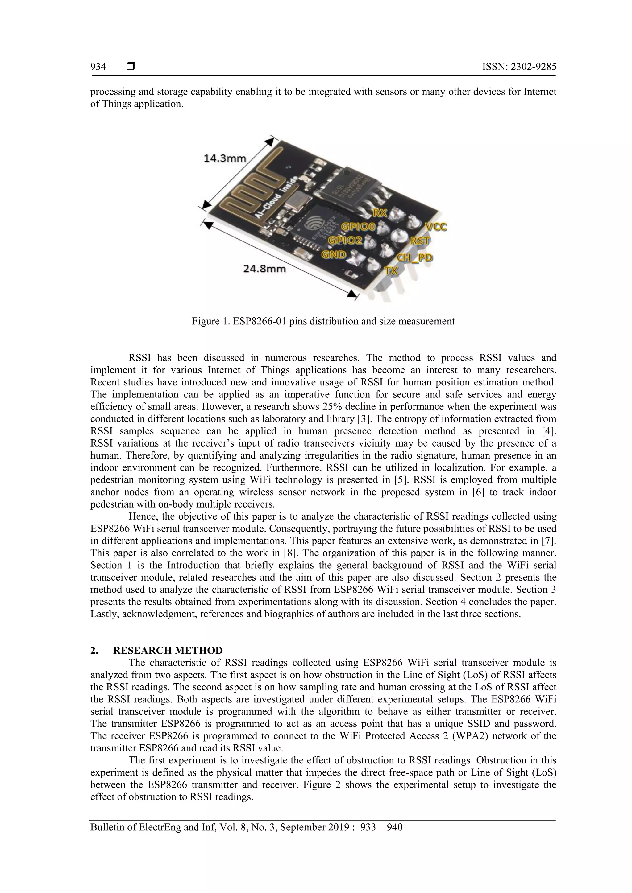On The Analysis Of Received Signal Strength Indicator From Esp8266 Pdf 