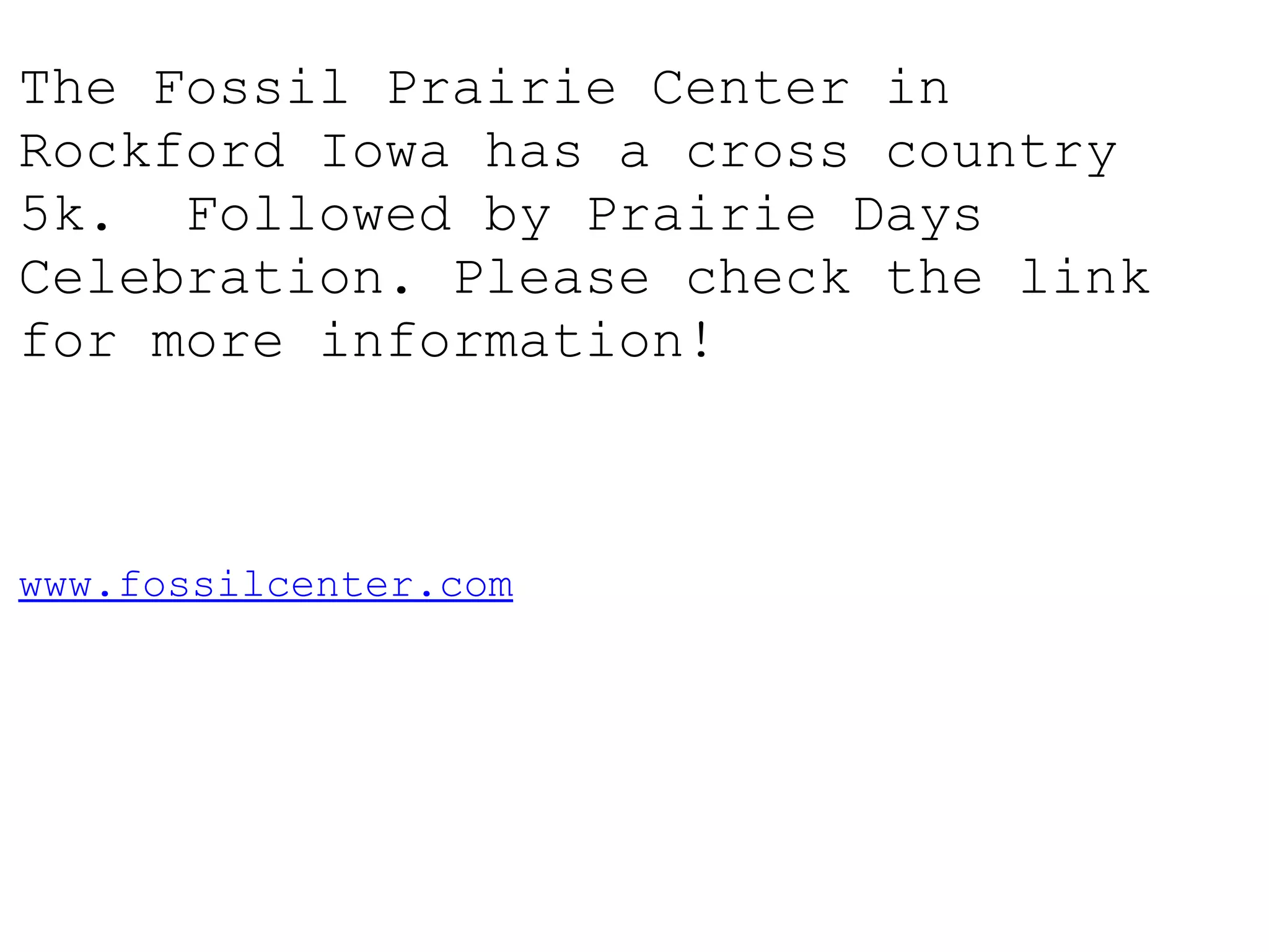 Fossil Prairie Center Rockford Iowa by Michelle Lee | PPT