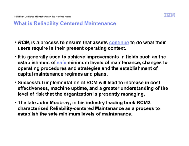 Maximo Overview | PPT