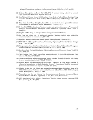 A Framework for Summarization of Online Option Using Weighting Scheme | PDF