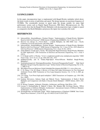 FPGA IMPLEMENTATION OF HIGH SPEED BAUGH-WOOLEY MULTIPLIER USING DECOMPOSITION LOGIC | PDF