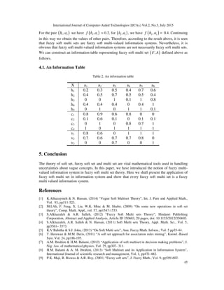 On Fuzzy Soft Multi Set and Its Application in Information Systems | PDF