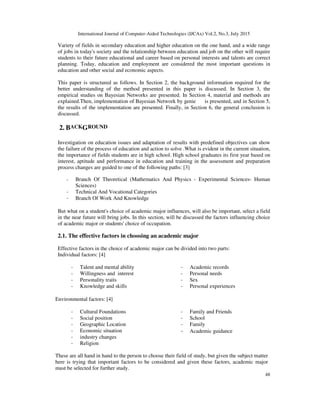 PREDICTING ACADEMIC MAJOR OF STUDENTS USING BAYESIAN NETWORKS TO THE ...