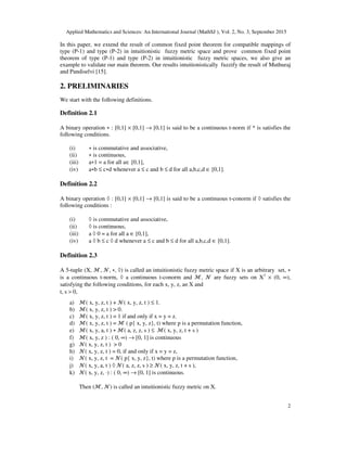COMMON FIXED POINT THEOREMS IN COMPATIBLE MAPPINGS OF TYPE (P*) OF GENERALIZED INTUITIONISTIC ...
