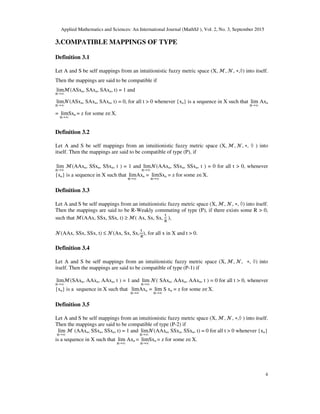 Common Fixed Point Theorems in Compatible Mappings of Type (P*) of Generalized Intuitionistic ...