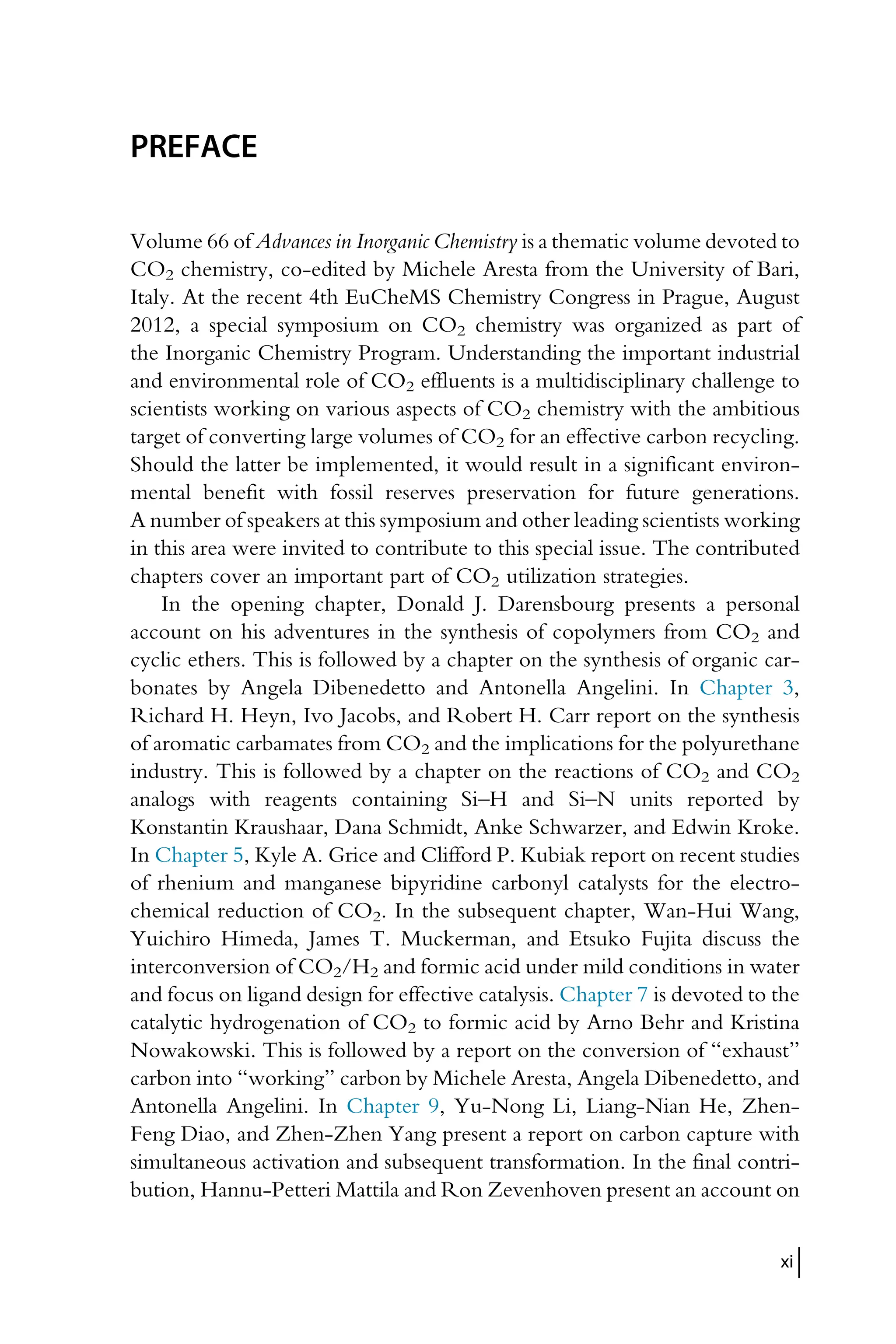 Co Chemistry Michele Aresta And Rudi Van Eldik Eds | PDF
