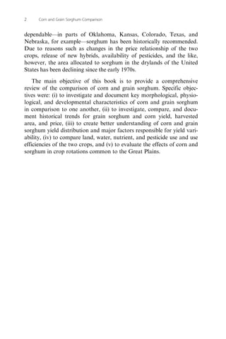 Corn And Grain Sorghum Comparison Yared Assefa Kraig Roozeboom | PDF