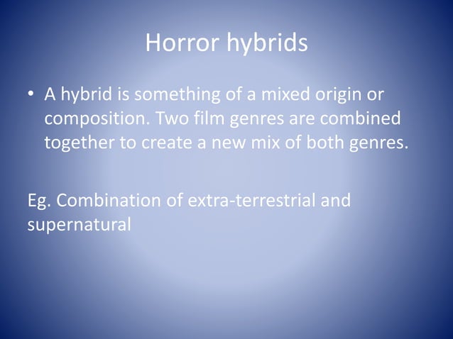 Horror Movie Conventions | PPTX | Horror | Genres
