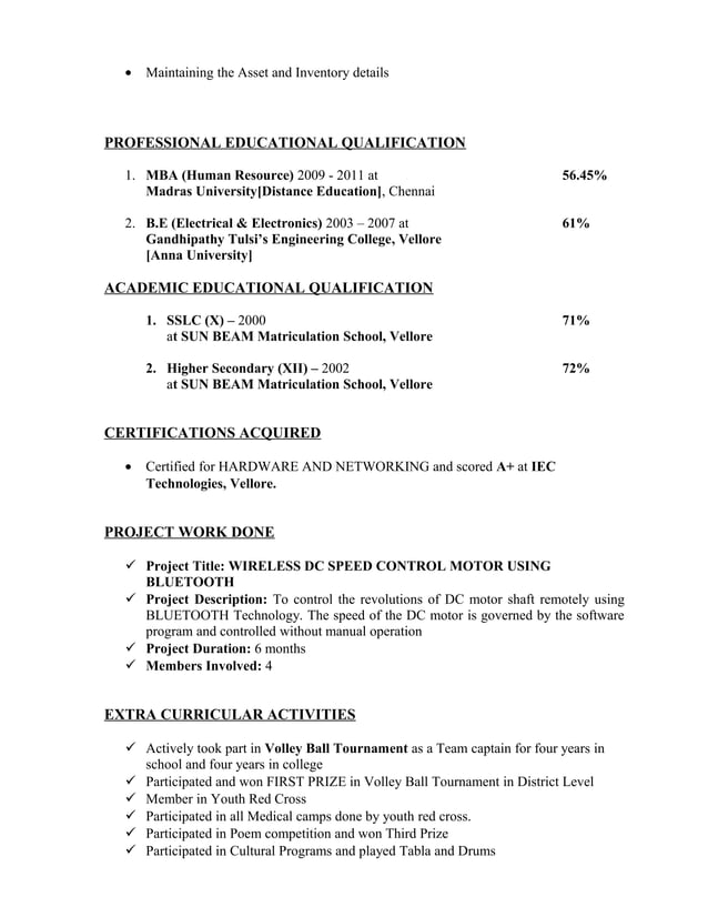 VIMAL resume | PDF