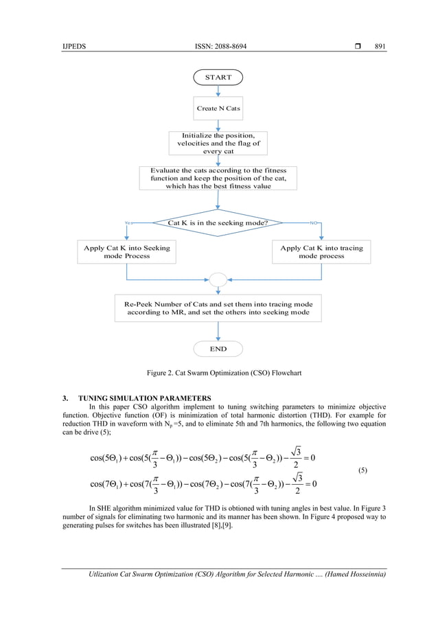 Utlization Cat Swarm Optimization Algorithm for Selected Harmonic Elemination in Current Source ...