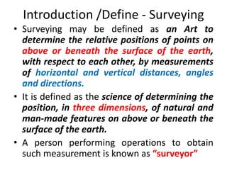231CE33 SURVEYING BASICS AND FUNDAMENTALS | PPT | Geography | Science
