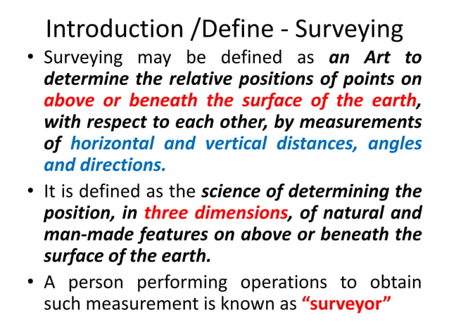 231CE33 SURVEYING BASICS AND FUNDAMENTALS | PPT