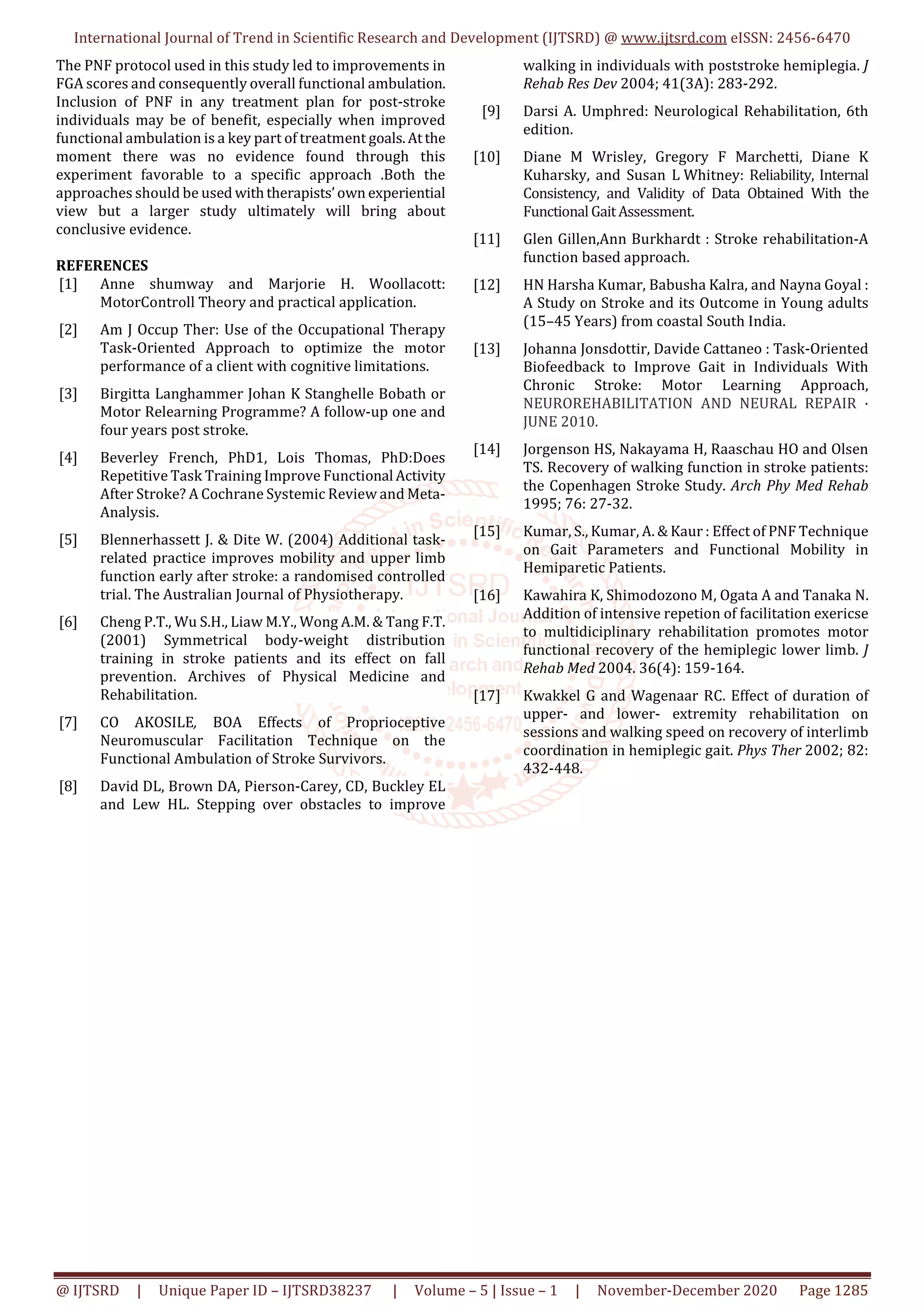 Comparison of Task Oriented Approach Versus Proprioceptive ...