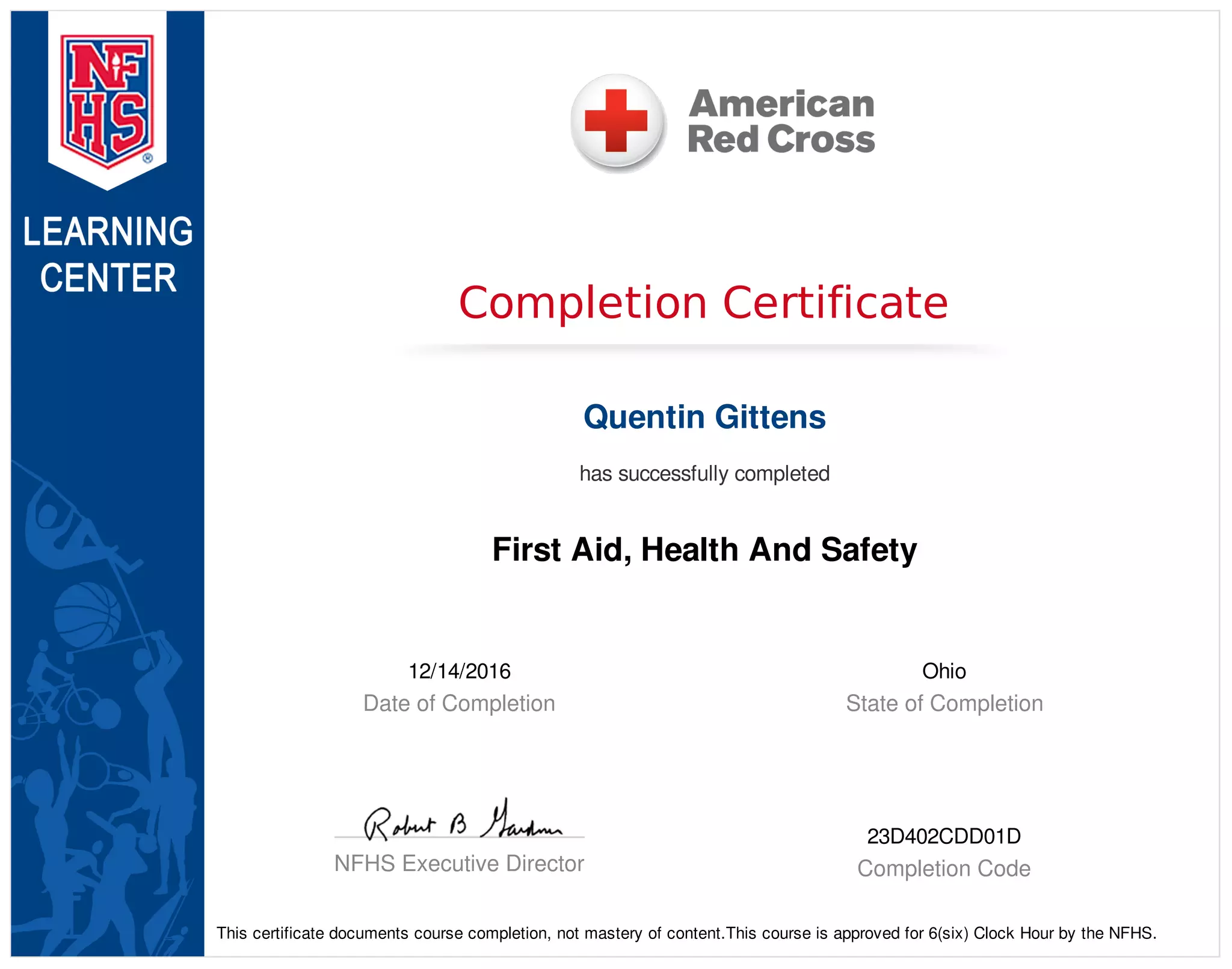 certificate.firstAide.Safty | PDF