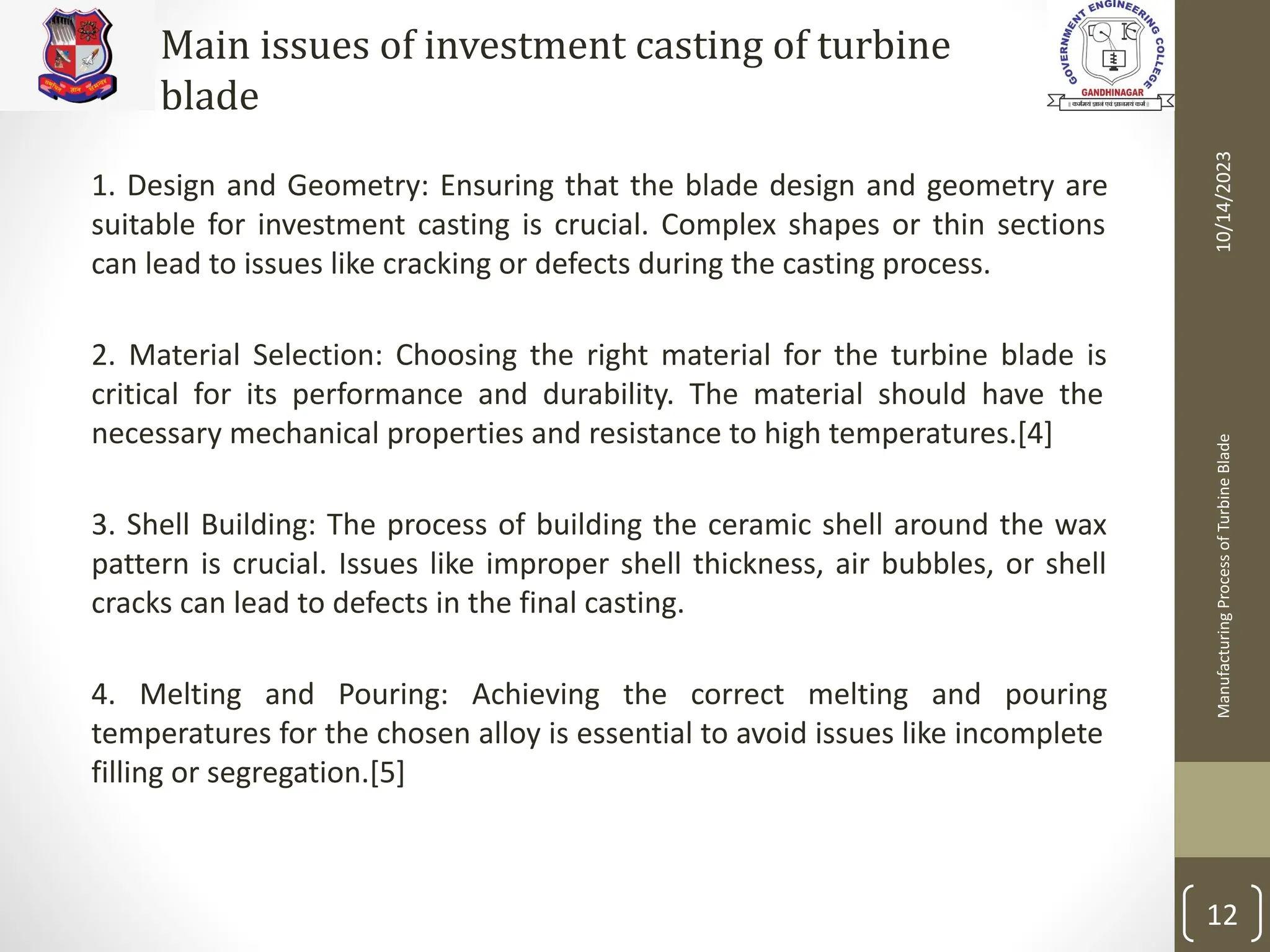 Manufacturing process of Turbine blade | PDF