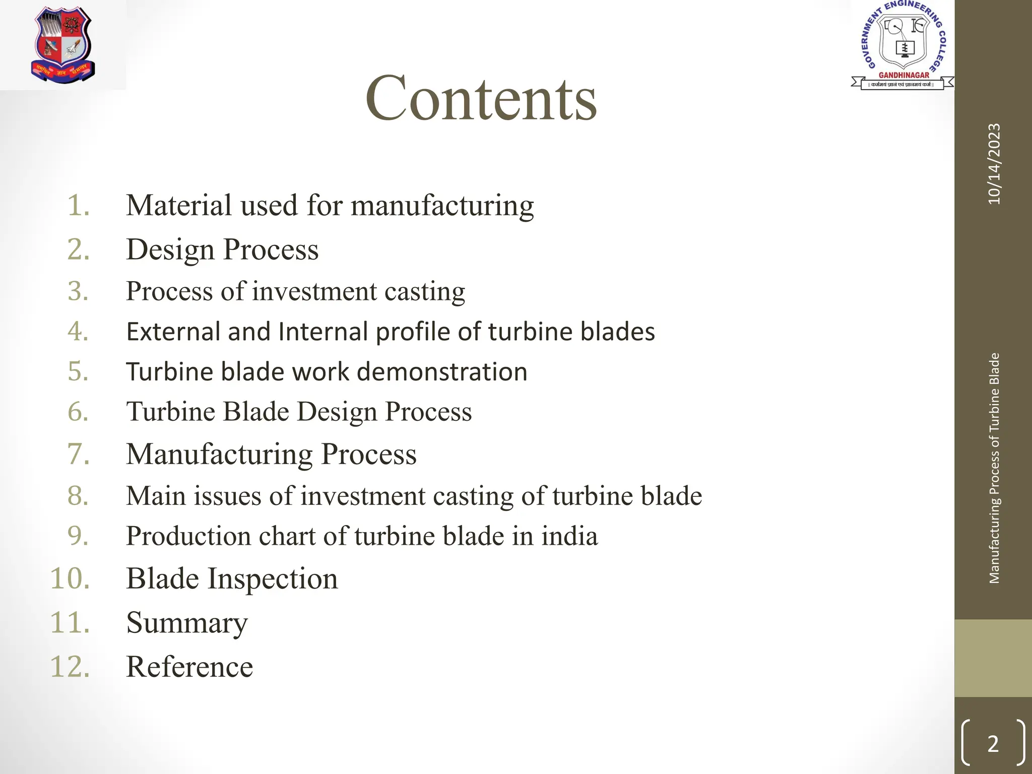 Manufacturing process of Turbine blade | PDF