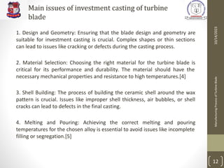 Manufacturing process of Turbine blade | PDF