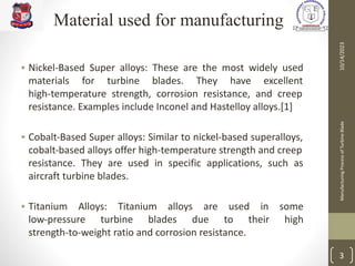 Manufacturing process of Turbine blade | PDF