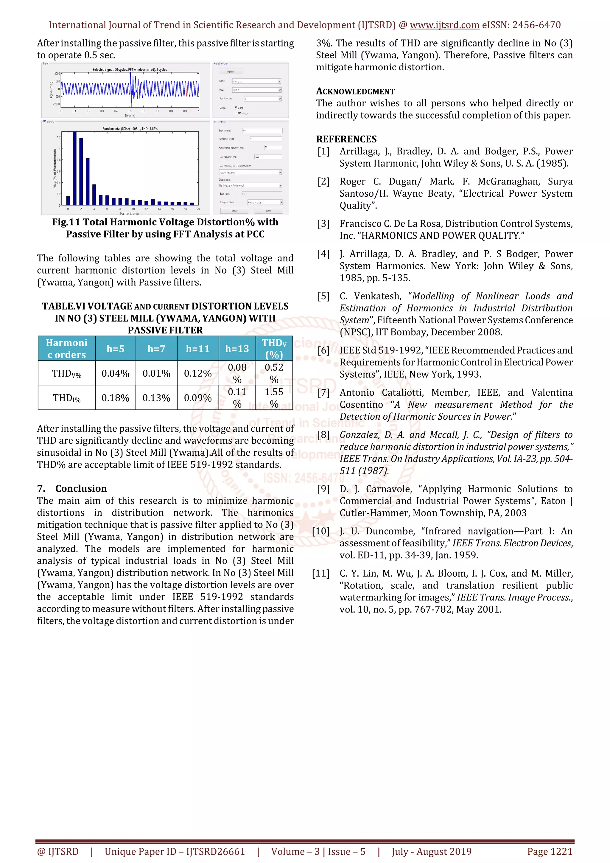 Power Quality Improvement, Harmonic Elimination and Load Balancing in Industrial Power System | PDF