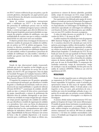 Organização dos cuidados de reabilitação nas unidades de cuidados ...