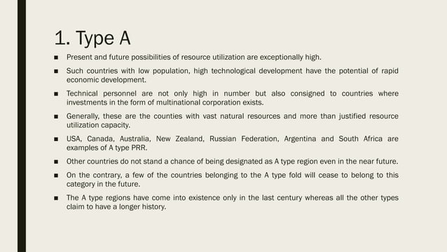 Population - Resource Regions ( After Zelinsky ) | PPTX
