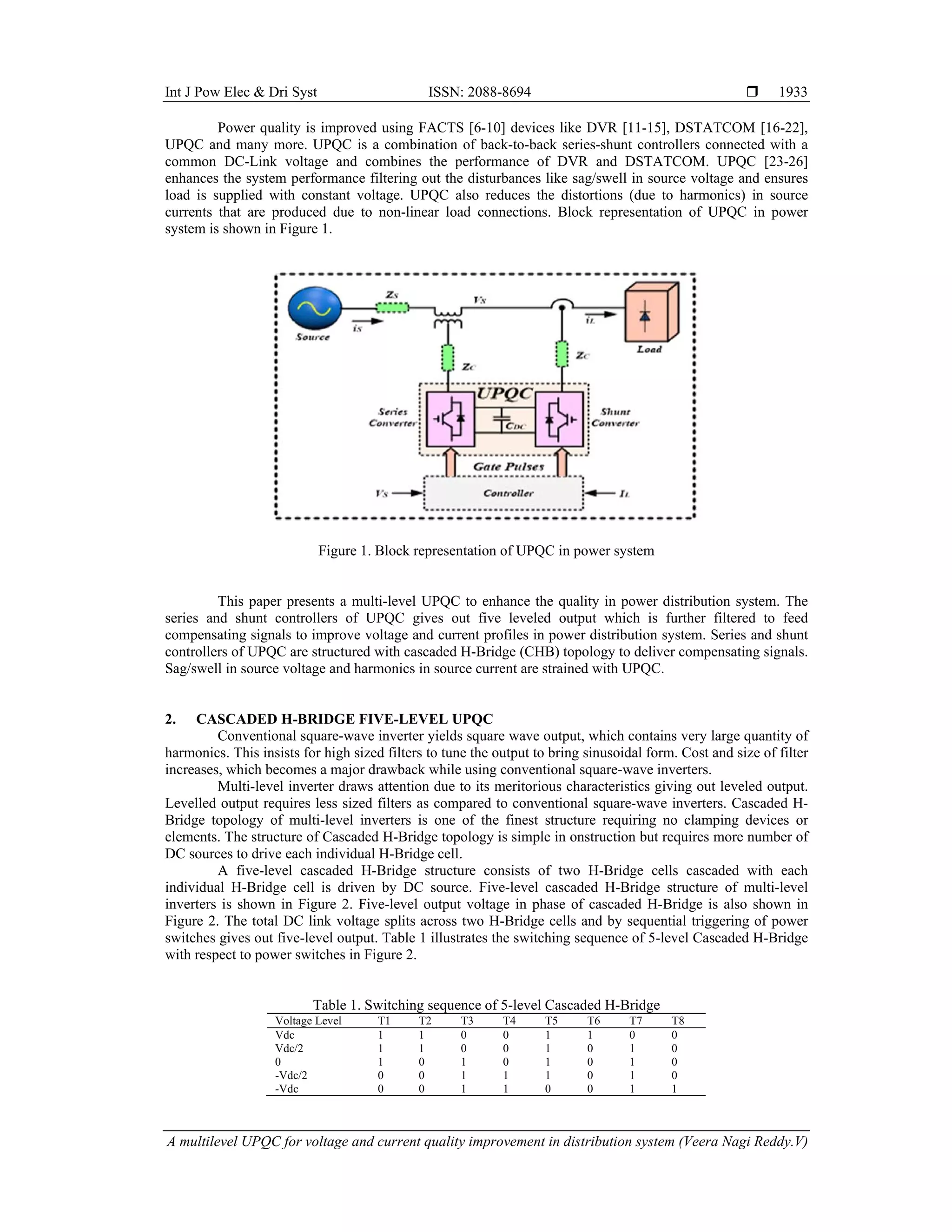 A multilevel UPQC for voltage and current quality improvement in ...