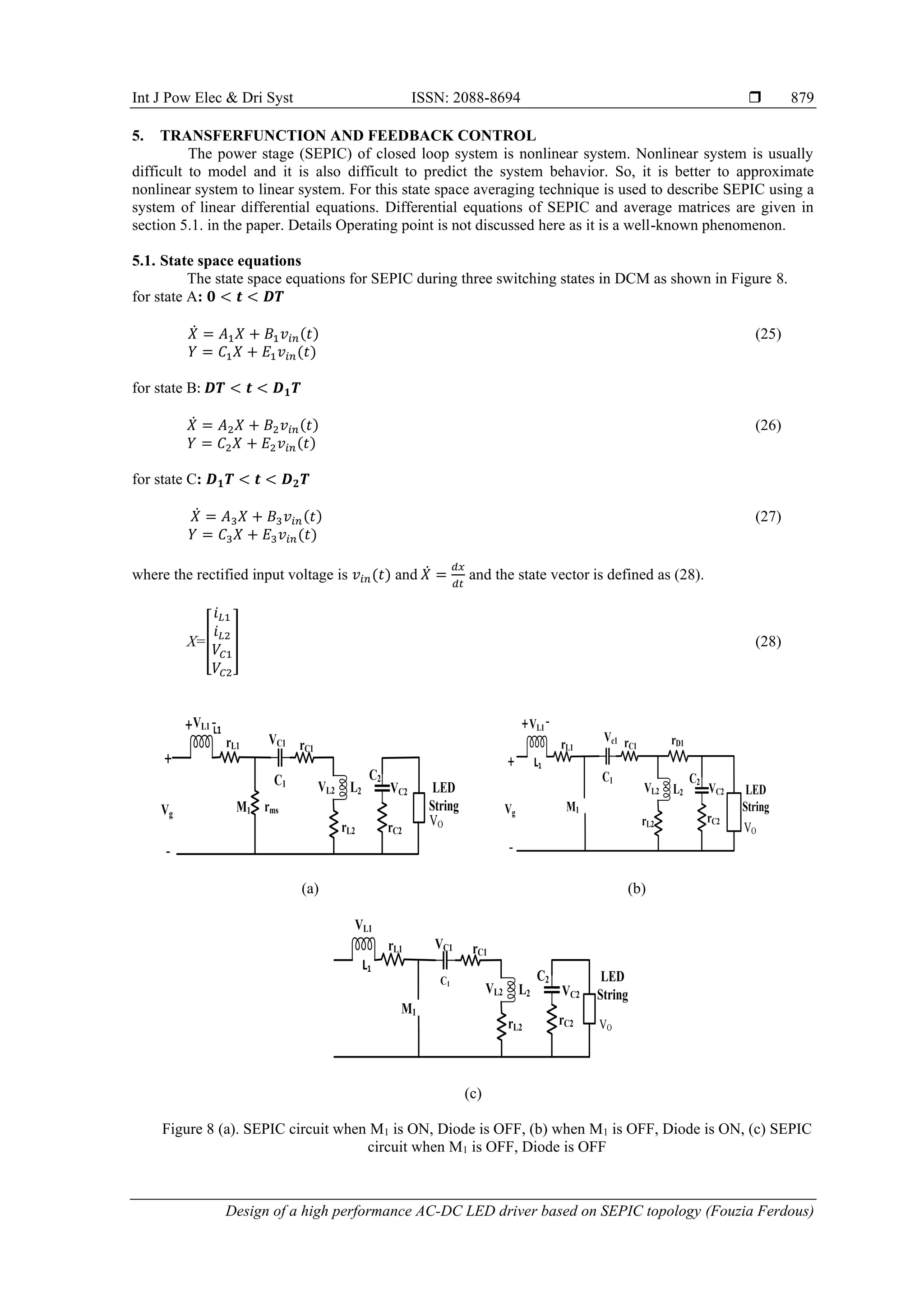 Design of a high performance AC-DC LED driver based on SEPIC topology | PDF